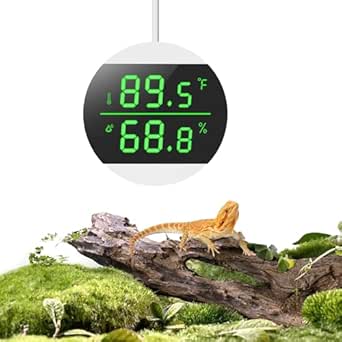 Amazon.co.jp: Ankilo 爬虫類タンク温度計 USB電源 爬虫類温度計 湿度計 リフレッシュ速度10秒 ±1~13.3 °C 高精度 LEDデジタル爬虫類温度計 爬虫類用 ...