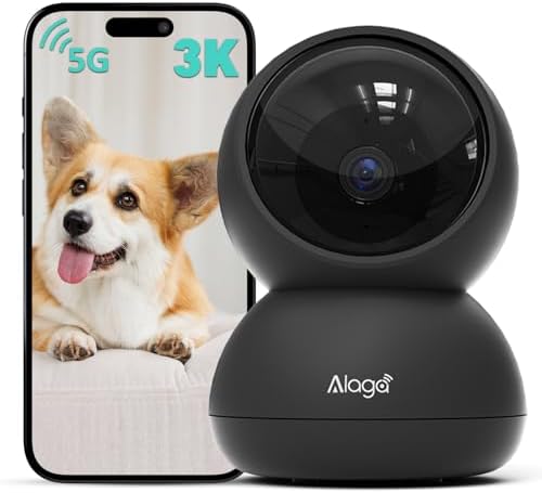 Alaga 3K Pet Camera, Dog Monitor with Phone App, 360° Pan/Tilt, Night ...