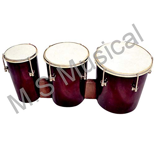 R International 010 Wooden Triple Bongo Drum (Coke) : Amazon.in ...
