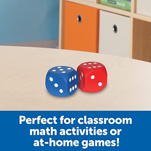 Snapklik.com : Foam Dice: Dot Dice, Red And Blue 6-Sided Foam Dice ...