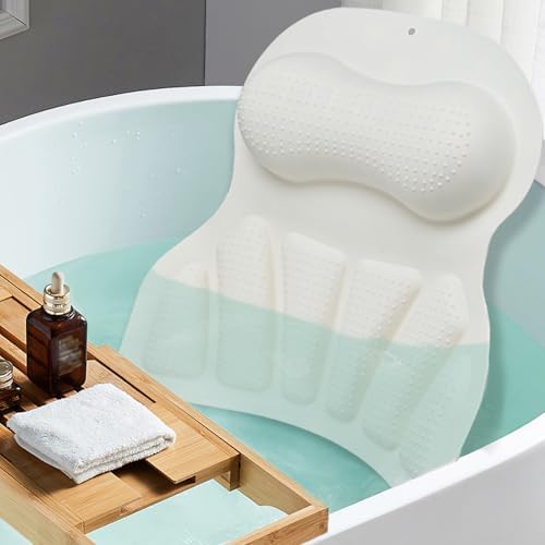 Amazon.com: Bath Pillow for Tub Neck Back Support: Soft Bathtub Pillows ...