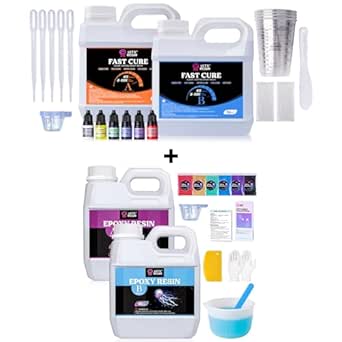 Amazon.com: Bundle Set of 72oz Fast Cure Resin and 80oz Crystal Clear ...