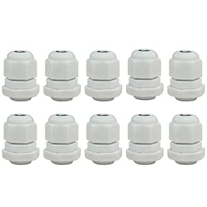 Electronic Spices PG9 Polyamide Cable Gland PG Type Waterproof Pack of ...