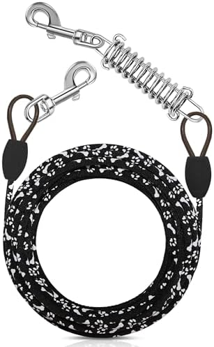 Amazon.com : Petbobi 30 ft Dog Tie Out Cable - Reflective Dog Tether ...