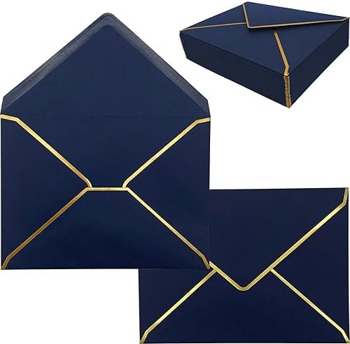 Amazon.com : 100 Pack Navy Blue A7 Envelopes 5 x 7 Card Envelopes V ...