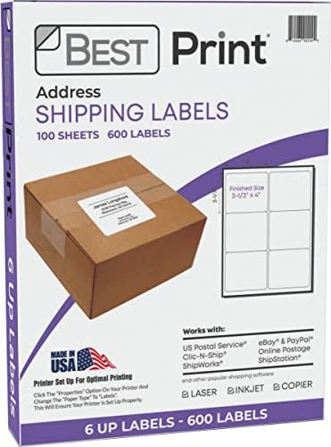 Amazon.com : FBA Carton Labels, 6 Up Labels, Self Adhesive Labels ...