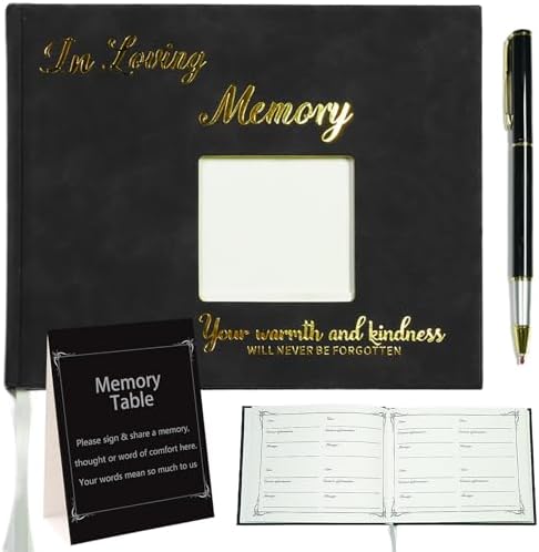 Amazon.com: JOBVERT Funeral Guest Book for Memorial Service ...