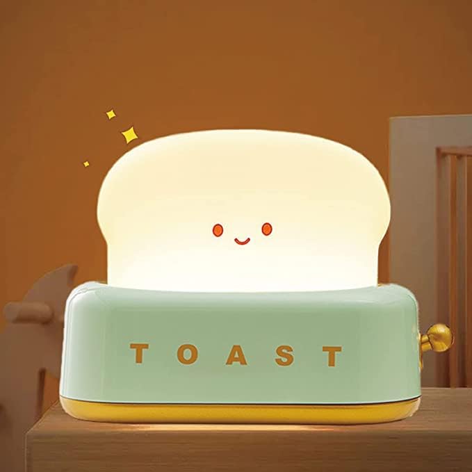MTFun Toast Night Light LED Cute Bread Night Lamp USB Charging Toaster ...
