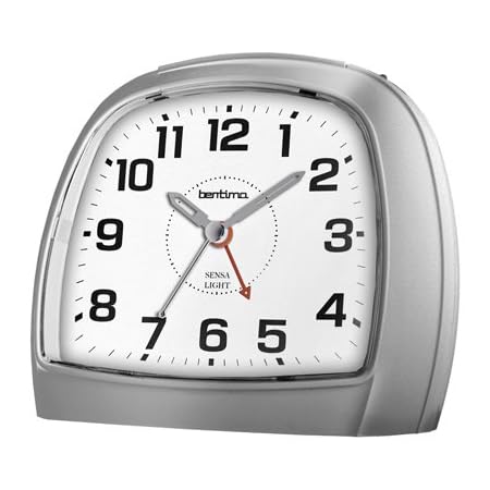 Acctim bentima Sensa-Light 3 14697 Silver Alarm Clock Non Tick Night ...