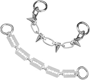 Amazon.com: TOGEVAL 2pcs Shoe Chain Goth Jewelry Sneaker Decor Hip Hop ...