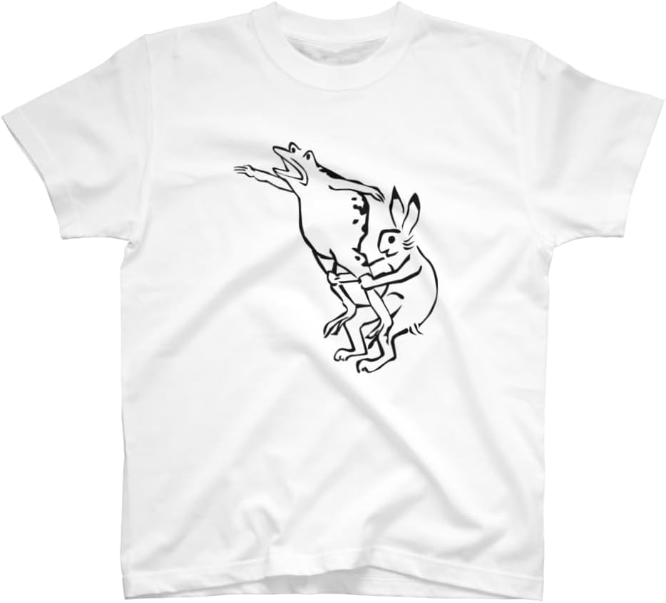 Amazon | [GORMEL] 鳥獣戯画現代版 組体操 プリントTシャツ メンズ レディース 夏服 丸襟 通気性 快適 コットン 綿製 ...