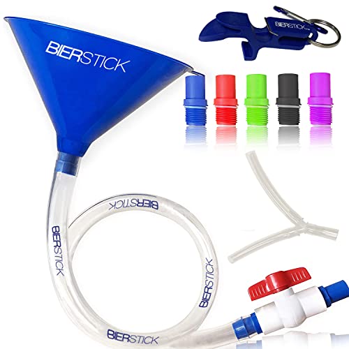 Beer Bong Tube and Funnel with Valve, Optional Single or Double Header ...