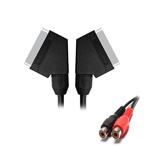 Ex-Pro Premium 3m Scart to Scart Cable with 2 x Phono RCA AUDIO L/R ...