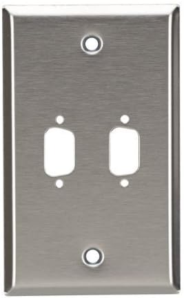 Amazon.com: Black Box Stainless Steel Wallplate, DB9, Single-Width, 2-Punch
