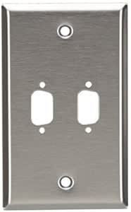 Amazon.com: Black Box Stainless Steel Wallplate, DB9, Single-Width, 2-Punch