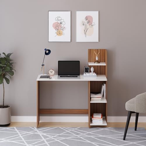 FURNEASER Ether Engineered Wood Study Table, Computer, Laptop, WFH ...