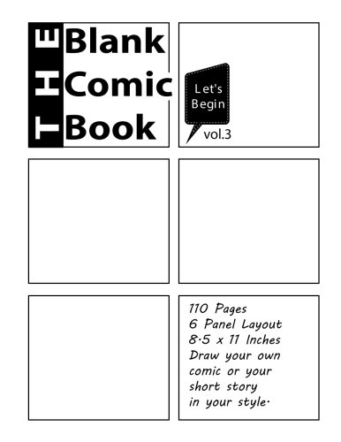 Amazon.com: Blank Comic Book: 8.5 x 11 inches, 110 Pages, comic panel ...