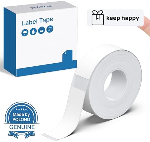 POLONO Genuine P31S Label Maker Tape, Adapted Print Paper, 15x40mm(0.59 ...