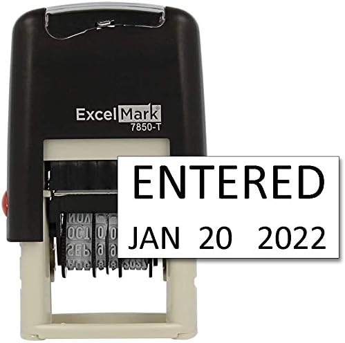 ExcelMark Entered Date Stamp - Compact Size (Black Ink) : Amazon.ca ...