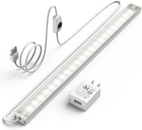 ASOKO Under Cabinet Led Lighting, 12 Inch Light Strip Bar, Daylight ...