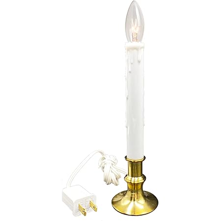 Amazon.com: Creative Hobbies® Electric Window Candle Lamp with Brass ...