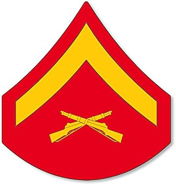 Amazon.com - US Marine Rank Lance Corporal E3 Stripes Sticker (Chevron ...