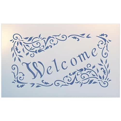 Amazon.com: Victorian Welcome Sign 1 Stencil - 10" x 5.3" Victorian ...