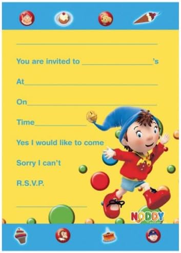 Noddy Party Invitations - 20 Here comes noddy party Invites : Amazon.co.uk