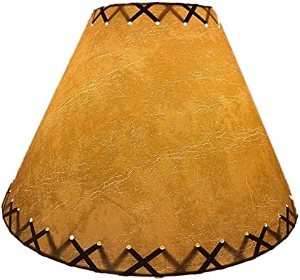 Rustic FAUX Leather Hardback Round Lamp Shade - 16" - Amazon.com