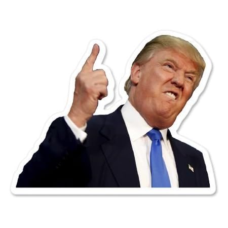 Amazon.com: AK Wall Art Donald Trump Face Vinyl Sticker - Car Phone ...