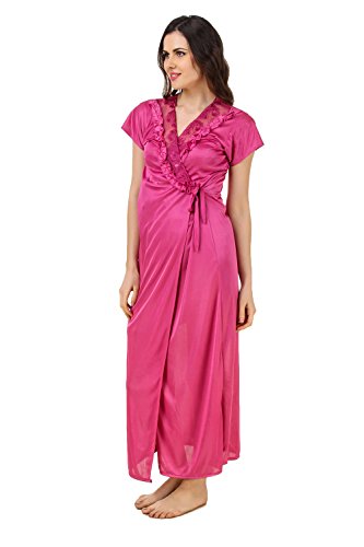 Buy Trost - Womens Satin HOT & Bold Nighty/Nightwear Combo Set for ...