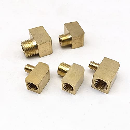 Amazon.com: M6 M8 M10 Metric Female To Male Brass Elbow 90 Degree Pipe ...