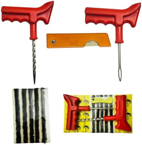 Amazon.com: Emergency Tire Repair Kit – Heavy-Duty Flat Tire Plug Kit ...