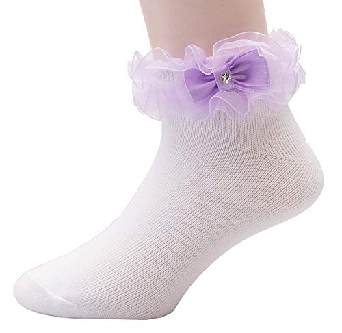 Snapklik.com : Lilac Little Girls Organza Multi Color Ruffle Special ...