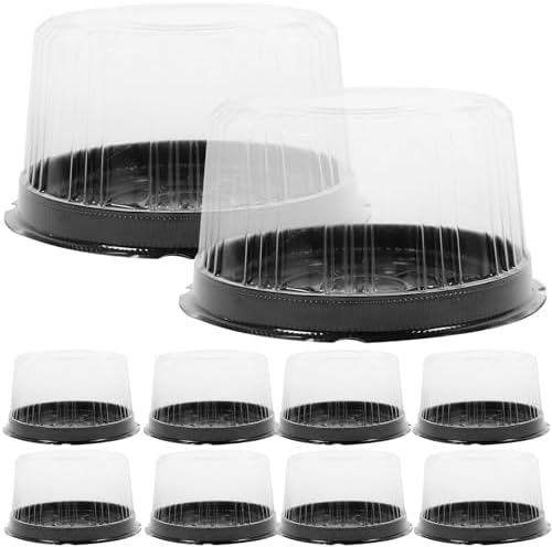 Amazon.com: BOSS CLASS (4) Reusable Plastic Cake Container with Lid ...