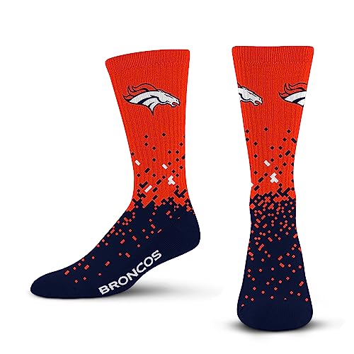Snapklik.com : NFL DENVER BRONCOS Spray Zone Crew Sock Team Color Large
