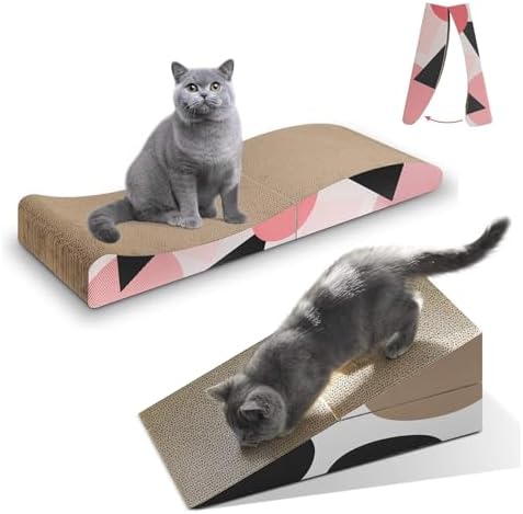 Amazon.com : ComSaf Foldable Cat Scratcher Cardboard for Indoor Cats ...