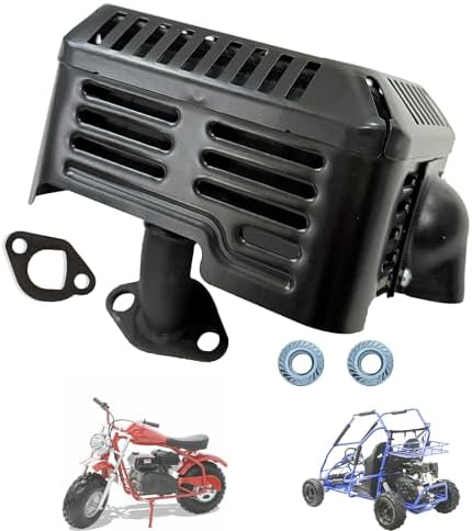 Amazon.com: QYMOTO Mini Bike & Go Kart Stock Exhaust Muffler Kit for ...