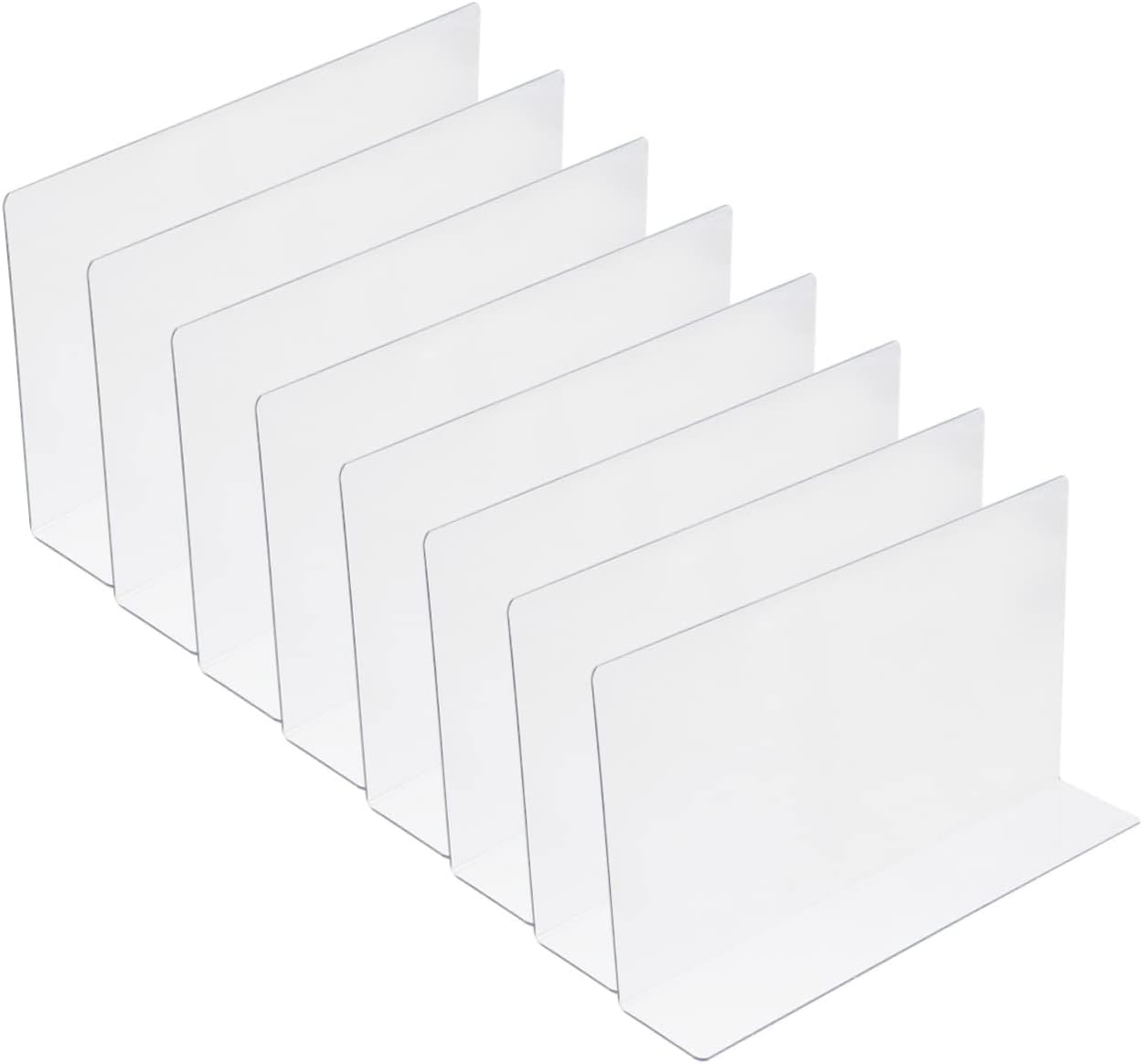 Amazon.com: 8Pcs Clear Plastic Shelf Dividers for Closet Organization ...