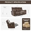 Amazon.com: COLAMY 76" Modern Recliner Sofa, 3-Seater Power Reclining ...