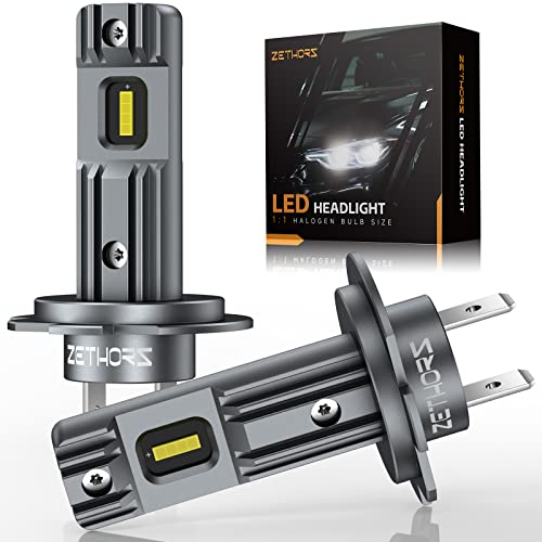 Zethors Lot de 2 ampoules de phare LED H7 sans fil 10 000 lm, 400 % ...