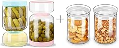 Amazon.com: ZENS Glass Pickle Jar with Strainer Flip, 2 Pack Pickle ...