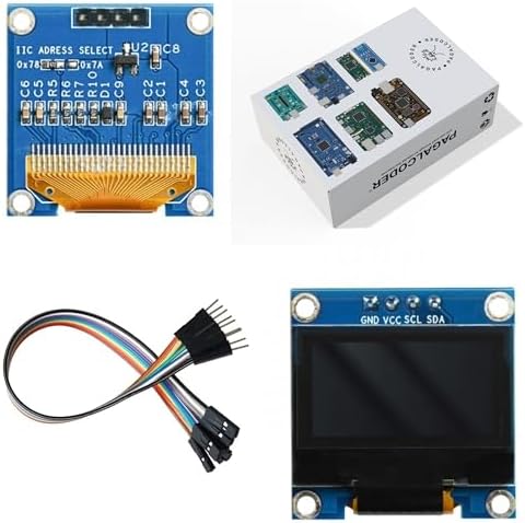Robocraze 0.91 inch Blue OLED Display Module with I2C/IIC Serial Interface for boards compatible ...