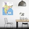 wallpics India Map Fully Waterproof Vinyl Sticker Poster (12X18 inches ...