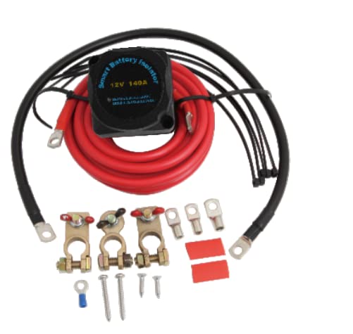 Amazon.com: 12V 140Amp Split Charge Relay Kit,Dual Battery Isolator Kit ...