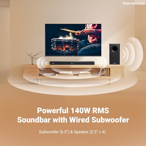 AKAI SigmaX-140, 140W RMS Digital Multimedia Soundbar with Wired ...