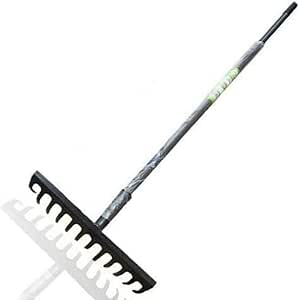 KHAPALWAK 12 Teeth Heavy Duty Garden Rake – Carbon Steel Soil Rake for ...