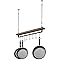 Amazon.com: MyGift Ceiling or Wall Mounted Pot Rack with Rustic Brown ...