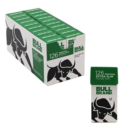 BULL BRAND MENTHOL FILTER TIPS Cigarette Extra ULTRA SLIM Rolling ...