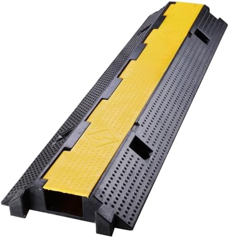 Amazon.com: Reliancer 5 Channel Rubber Cable Protector Ramp Traffic ...